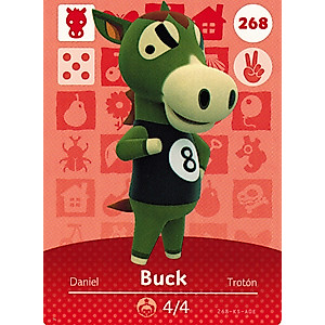 Nintendo Animal Crossing Happy Home Designer Amiibo Card Buck 268/300 USA Version