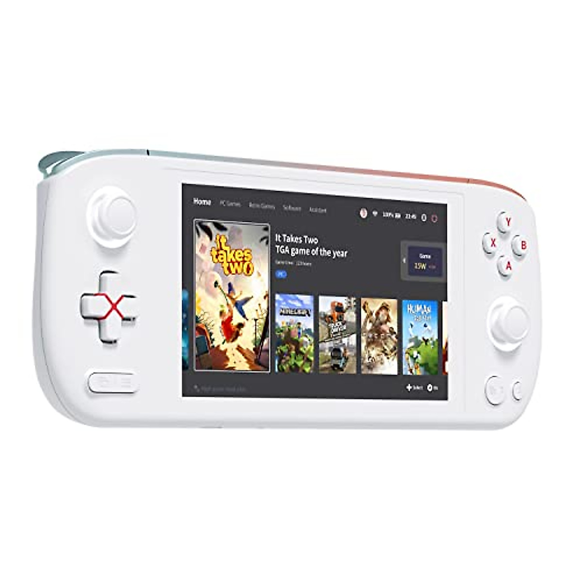 AYANEO Air Handheld PC Game Console,5.5 Inches OLED Touch Screen Video Game Console, Win 11 OS ,CPU AMD R5- 5560U ,7350 mAh Battery, 16GB/512GB (White)