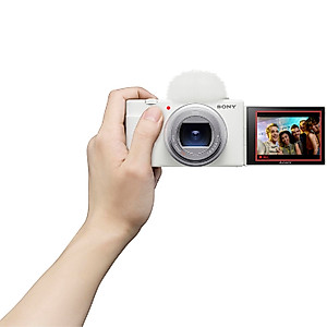 Sony ZV-1 II Vlog Camera with 4K Video & 20.1MP for Content Creators and Vloggers White ZV-1M2/W Bundle with Deco Gear Case + Extra Battery + 64GB Memory Card + HDMI Micro Cable + Accessories Kit
