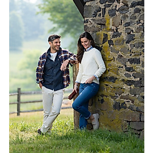 Chaps Men's Solid Mock Rib Casual Crew Socks-3 Pair Pack-Poly Cotton Blend, Brown/Khaki, Shoe Size: 6-12