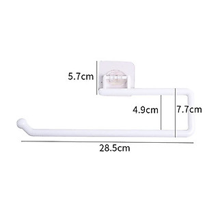 SLSFJLKJ Paper Towel Holder Paper roll Holder Wall Mounted Towel Kitchen Bathroom bar Cabinet rag Hanger ( Color : OneColor , Size : 28.5cm )
