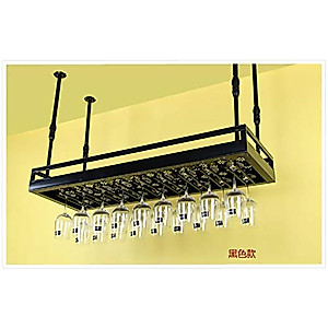 Wine Racks Metal Plug-in Wine Rack Creative Wrought Iron Wine Rack Hanging Wine Rack Wine Rack Shelf Goblet Holder Glassware Rack Decoration (Size : 80 * 35cm)