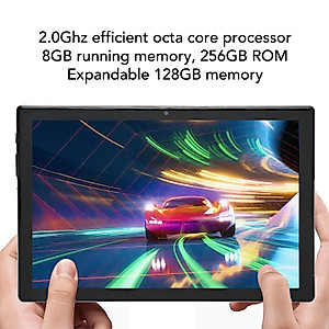 10.1 Inch Tablet, 8MP Front 16MP Rear 4G Network 2 in 1 Tablet 8 Core CPU 100-240V for Reading (US Plug)