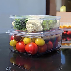 (Set of 3) Micro Clear 2.3 qt Kitchen Pantry Food Storage Container Set with Lid, Shatterproof, BPA Free, Dishwasher, Microwave Safe Canister, Fridge Refrigerator Organizer, Made in Japan