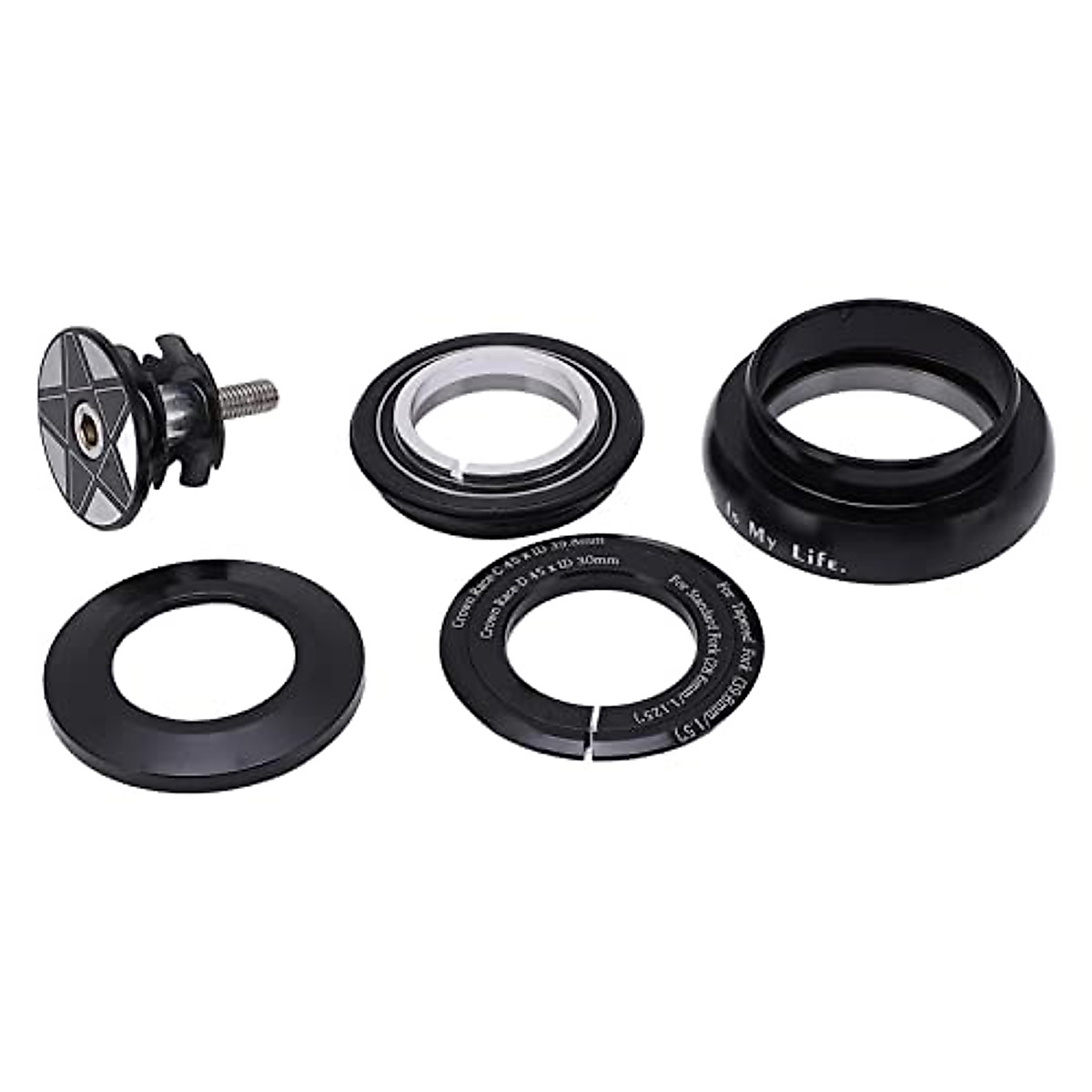Mountain Bike Bowl Group, Road Bike Headset Bearings Double Bearing Good Sealing Smoother Surfaces for Road Bicycle