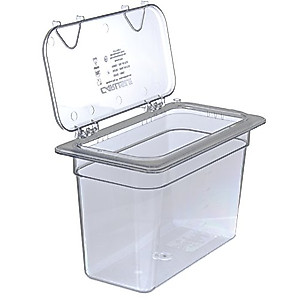 Carlisle FoodService Products Plastic Food Pan 1/3 Size 8 Inches Deep Clear