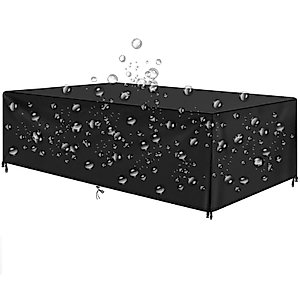 Outdoor Patio Table Cover-Outdoor Furniture Covers for Table and Chairs 40x40x45cm 600d Strong Tear Resistant Waterproof Patio Furniture Covers Patio Set Cover Outdoor Waterproof Table Covers