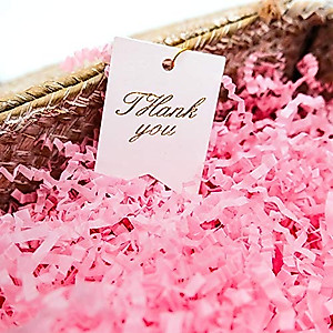 AIRGAME 1/2 LB Crinkle Cut Paper Shred Filler, Crinkled Shredded Paper for Gift Box, pink Crinkle Paper for Gift Wrapping