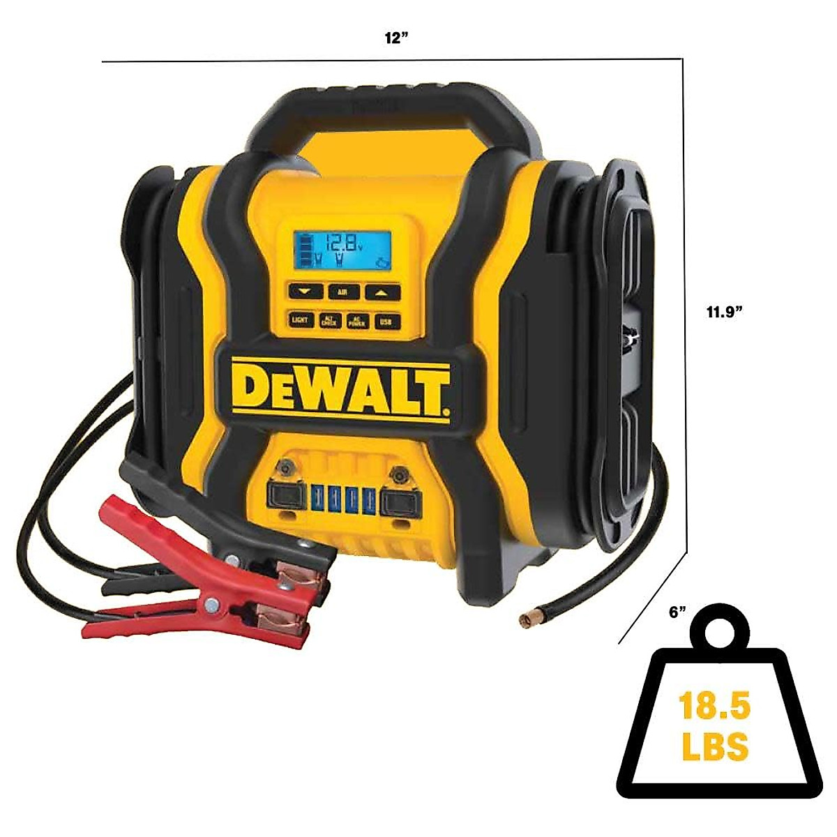 Dewalt 120V Digital Jump Starter/power Station 1600 Peak Amp