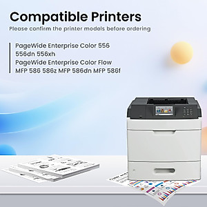 GREENBOX Remanufactured 981X Ink Cartridge Replacement for HP 981X for HP PageWide Enterprise Color 556, 556dn, 556xh, MFP 586, MFP 586z, MFP 586dn, MFP 586f (4 Pack)