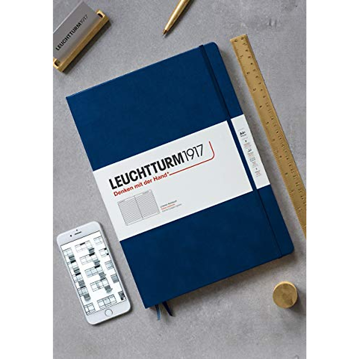 LEUCHTTURM1917 - Notebook Hardcover Master Classic A4+ - 235 Numbered Pages for Writing and Journaling (Red, Ruled)