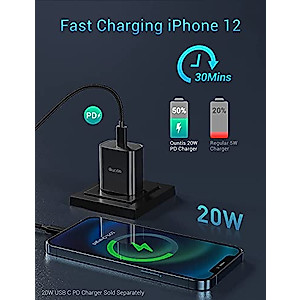 Quntis USB C to Lightning Cable [MFi Certified], 3Pack Nylon iPhone Charger Cord USB C 3/6/10 ft, Braided iPhone Charging Cable USB C Compatible with iPhone 14 Pro Max 13 12 11 X 8 iPad - Black