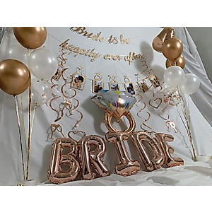 Concico Bridal Shower Decorations Party Supplies Set of Bride to be Photo Banner, Balloons, Hanging Swirls for Bridal Shower/Bachelorette Party decor