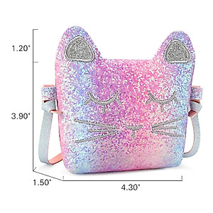 mibasies Kids Cat Purse for Little Girls Toddlers Wallet Crossbody Bag