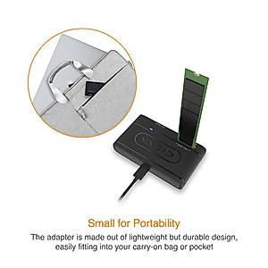 ICY DOCK USB 3.2 Gen 2 10Gbps to 2.5" SATA SSD/HDD & M.2 NVMe/SATA SSD External Reader Adapter | EZ-Adapter MB104U-1SMB