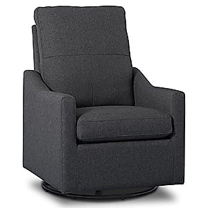 Delta Children Kenwood Glider Swivel Rocker Chair, Dark Grey