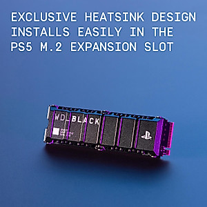 WD_BLACK 2TB SN850P NVMe M.2 SSD Officially Licensed Storage Expansion for PS5 Consoles, up to 7,300MB/s, with heatsink - WDBBYV0020BNC-WRSN