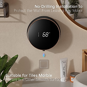 Automatic Foaming Soap Dispenser Wall Mounted- Rechargeable Foaming Hand Soap Dispenser Touchless-Smart Electric Auto Foam Soap Dispenser Wall Mount Foaming Soap Dispenser for Bathroom and Kitchen