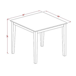 East West Furniture OXGR3-MAH-W 3 Piece Dining Table Set for Small Spaces Contains a Square Dining Room Table and 2 Wood Seat Chairs, 36x36 Inch, Mahogany