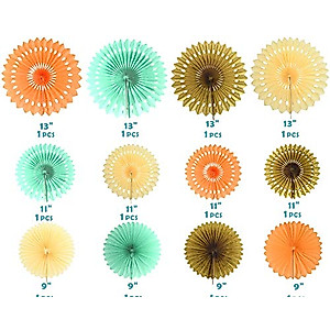 Pink Green White Happy Birthday Wall Banner| Mint Gold Glitter Peach Cream Paper Bundle with Birthday Queen Sash and Tiara, Birthday Girl Headband, Accessories