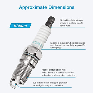 Vplus Ignition Coil DG508 & Spark Plug SP479 AGSF22WM compatible with Ford 4.6L 5.4L V8 Crown Victoria Expedition F150 F250 Mustang Lincoln Mercury Explorer DG457 DG472 DG491(Set of 8)