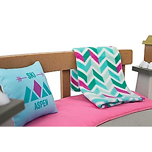 American Girl Corinne Tan Girl of the Year 2022 18-inch Doll Ski Lodge Fire Pit Playset with LED Flames, For Ages 8+