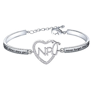 BNQL Nurse Practitioner Gifts NP Keychain Nurse Practitioner Graduation Gift NP Gift Nurse Practitioner Jewelry Nurse Keychain (Np bracelet)