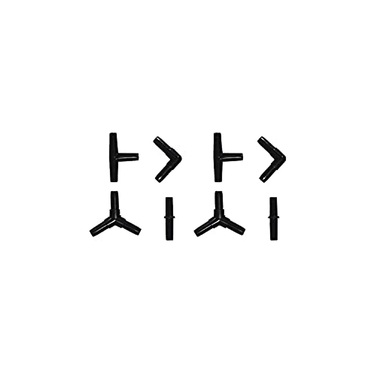 ALEGI 25 Feet 3/16 Inch Standard Aquarium Silicone Airline Tubing with Air Stones, Check Valves, Suction Cups and Connectors for Fish Tank, Hydroponics (Black)