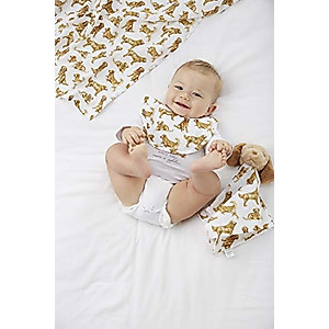 Mud Pie Dog Print Baby Crawler Bib Gift, Golden Retriever, 0-6 Month