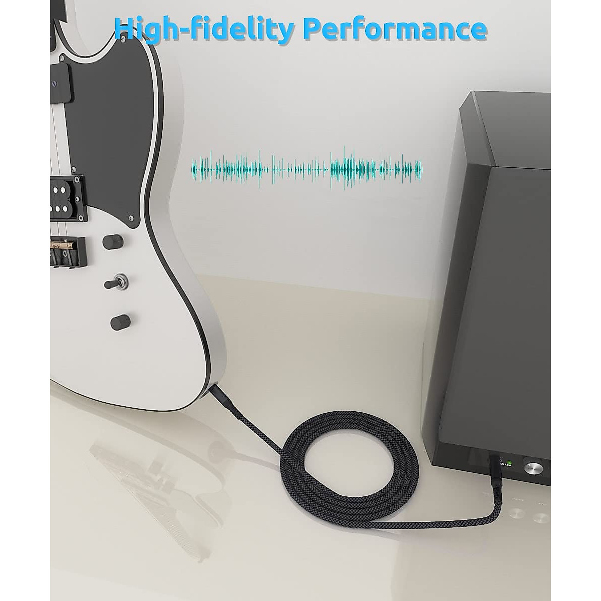 Itramax 1/4 inch TRS Audio Cable 10 FT,Straight 6.35mm Male Jack Balanced Stereo Cord,6.35 Instrument Interconnect Wire for Electric Guitar,Bass,Keyboard,Mixer,Monitor,Amplifier/Amp,Speaker Studio