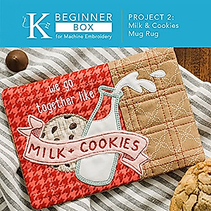 Kimberbell Beginner Box & Deluxe Scissor Set (35 Pcs) Machine Embroidery & Sewing, 3 Projects, Step-by-Step Instructions, Fabric + Materials, Techniques: Raw Edge Appliqué, Quilting & Satin Stitch