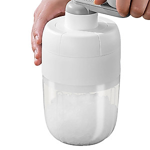 1000ml Manual Ice Crusher- Reusable Detachable Ice Shaver Cocktails Hand-Crank Ice Shaver with Ice Cube Mold, Portable Manual Ice Shredding Machine for Making Snow Cones