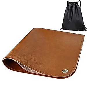 Linkidea Vegan Leather Splat Mat for Under High Chair Floor Protector (39" L x 39" W)