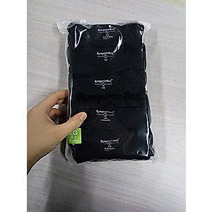 ROMPERINBOX Unisex Solid Black Baby Bodysuit 0-24 Months Multi-packs Interlock 195 Gsm (0-3M, Black 5 Pack)