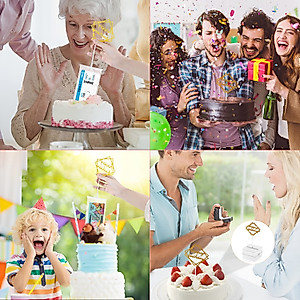 The Money Cake, Cake Money Box-Cake Money Pull Out Kit Includes 1Pc Clear Food-Contact Safe Box, 1Pc Gold Cake Topper, 20Pcs Pockets for Birthday Party Cake Decorations