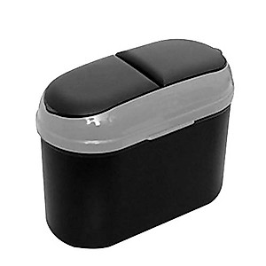 Storage Container Stylish Dual Side Lid Car Vehicle Plastic Trash Can Garbage Bin Storage Box