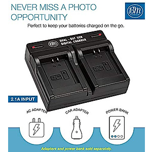 BM 2 NB-11LH Batteries and Dual Battery Charger for Canon Elph 135, Elph 140, Elph 150, Elph 160, Elph 170, Elph 180, Elph 190, Elph 320 HS, Elph 340, Elph 350, Elph 360, SX400, SX410, SX420 Cameras