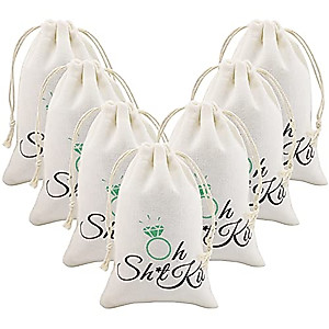 Hopttreely 20Pcs Hangover Kit Bags, Bachelorette Party Favors with Drawstring, 4X6 Bachelorette Bridal Shower Pouches for Wedding Party Supplies Decoration Green