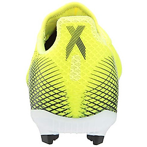 adidas Boy's X GHOSTED.3 Soccer Shoe, Solar Yellow/Black/Team Royal Blue(Firm Ground), 5.5 Big Kid