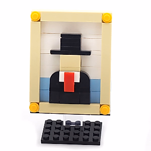 MIKEMENG 93pcs The Son of Man MOC Building Blocks Set World Famous Art Paintings Blocks Toys Educational Classic Toy Bricks STEM Gift Toys for Kids Boys Girls