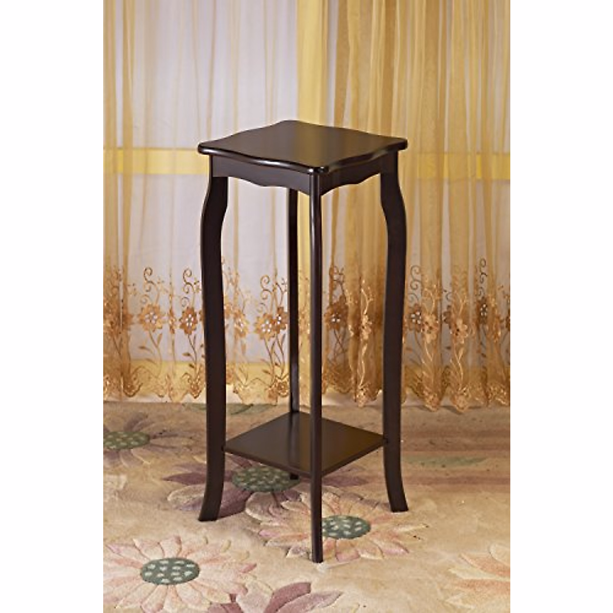 Frenchi Home Furnishing 2 Tier Plant Stand, Mahogany