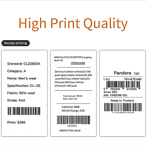 HXBER Thermal Printer, 80mm Embedded Thermal Printer Module with TTL+RS232+USB Connections Supports ESC/POS Commands 72mm Printing Width 180mm/s Speed Auto Paper Cutter Compatible with Windows Linux