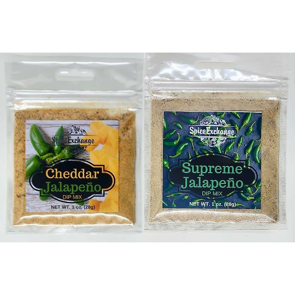 Spice Exchange 7 Spicy Dip Mix Variety Pack - Jalapeno Spinach Dip – Flamin' Hot Habanero-Bacon Dip - Sriracha & Roasted Garlic Dip - Green Chili Dip - Habanero Dip - Cheddar Jalapeno Dip - 8 Seconds