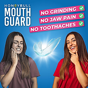 HONEYBULL Mouth Guard for Grinding Teeth [6 Pack - Mixed] Comes in 2 Sizes for Light and Heavy Grinding | Comfortable Custom Mouth Guard for Clenching Teeth at Night, Bruxism, Whitening Tray & Guard