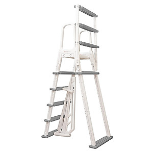 Blue Wave NE1202 Heavy Duty A-Frame Ladder for Above Ground Pools,White/Gray