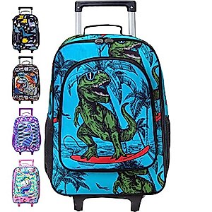 gxtvo Kids Luggage with Wheels for Boys, Dinosaur Rolling carry on Suitcase for Toddler Children