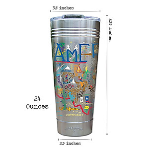 Catstudio America Thermal Tumbler | Triple Wall Insulation With Non Slip Bottom | Great Travel Cup for Water, Coffee, Tea, or Smoothies