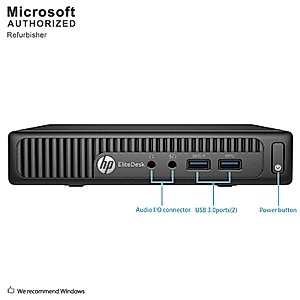 HP EliteDesk 705 G3 Desktop Mini Computer PC, AMD A10 PRO-8770E Quad Core up to 3.5 GHz, 16G DDR4, 500G, WiFi, Bluetooth, Windows 10 Pro 64 Bit-Supports English/Spanish/French (Renewed)