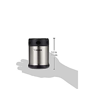 Zojirushi Steel Food Jar, 11.8-Ounce, Black/Stainless