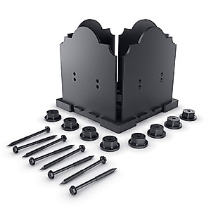 Ozco Building Products 56609 Laredo Sunset 8x8 Post Base Kit, (1 per Pack), Black